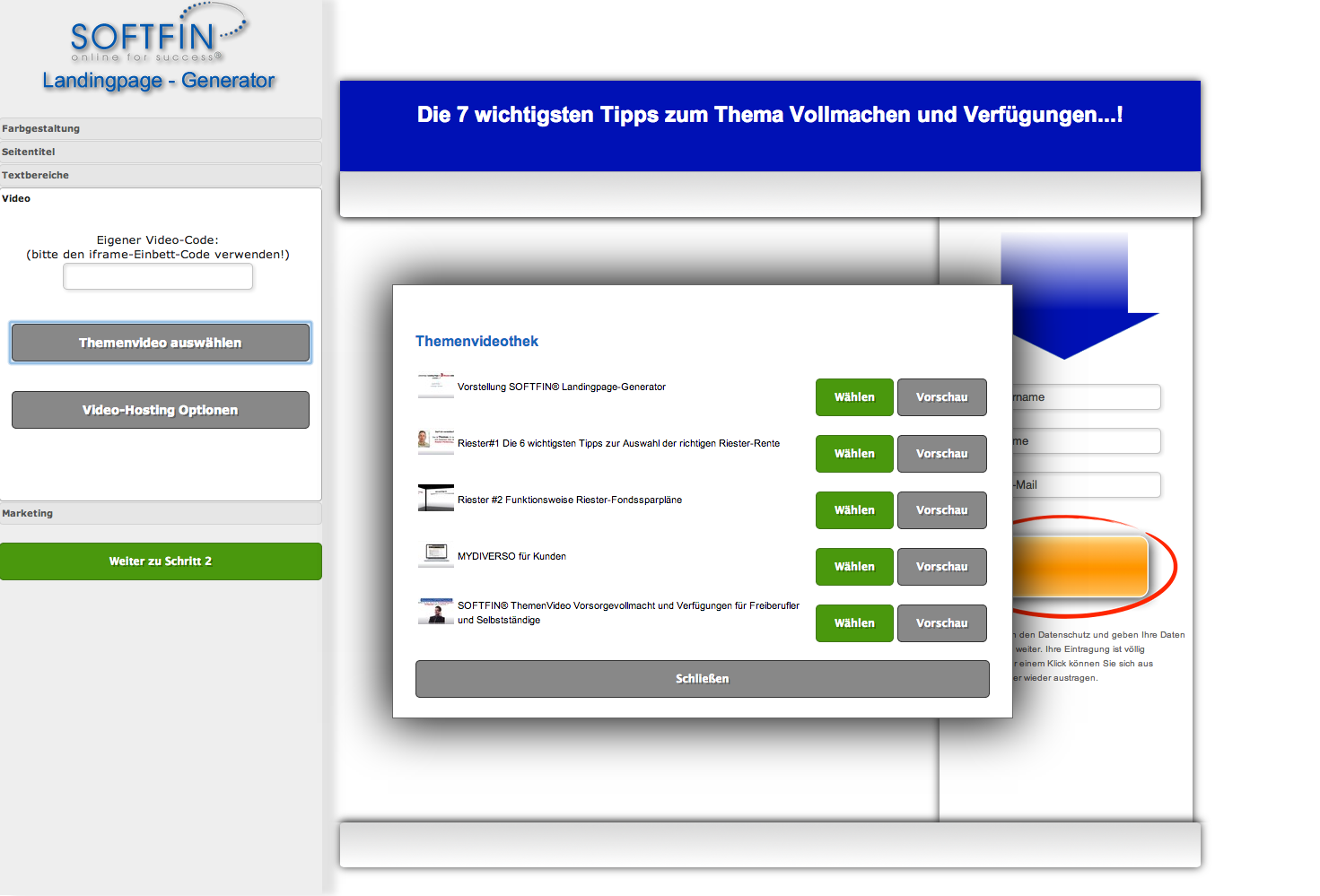 SLPG Screenshot - SOFTFIN® online for success